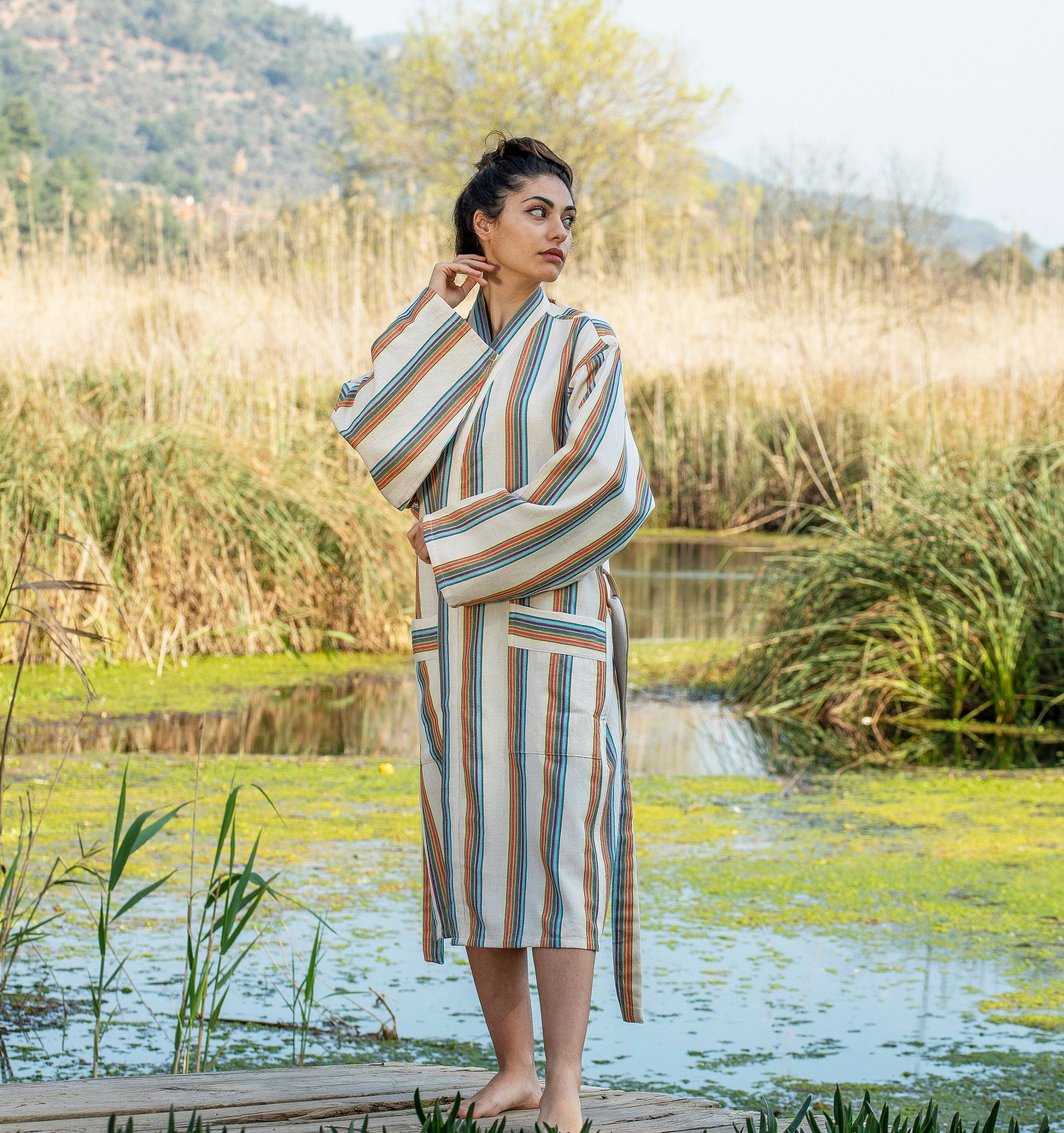 Unique Colors Timeless Robe Guest Robe Hammam Bath Robe - Etsy