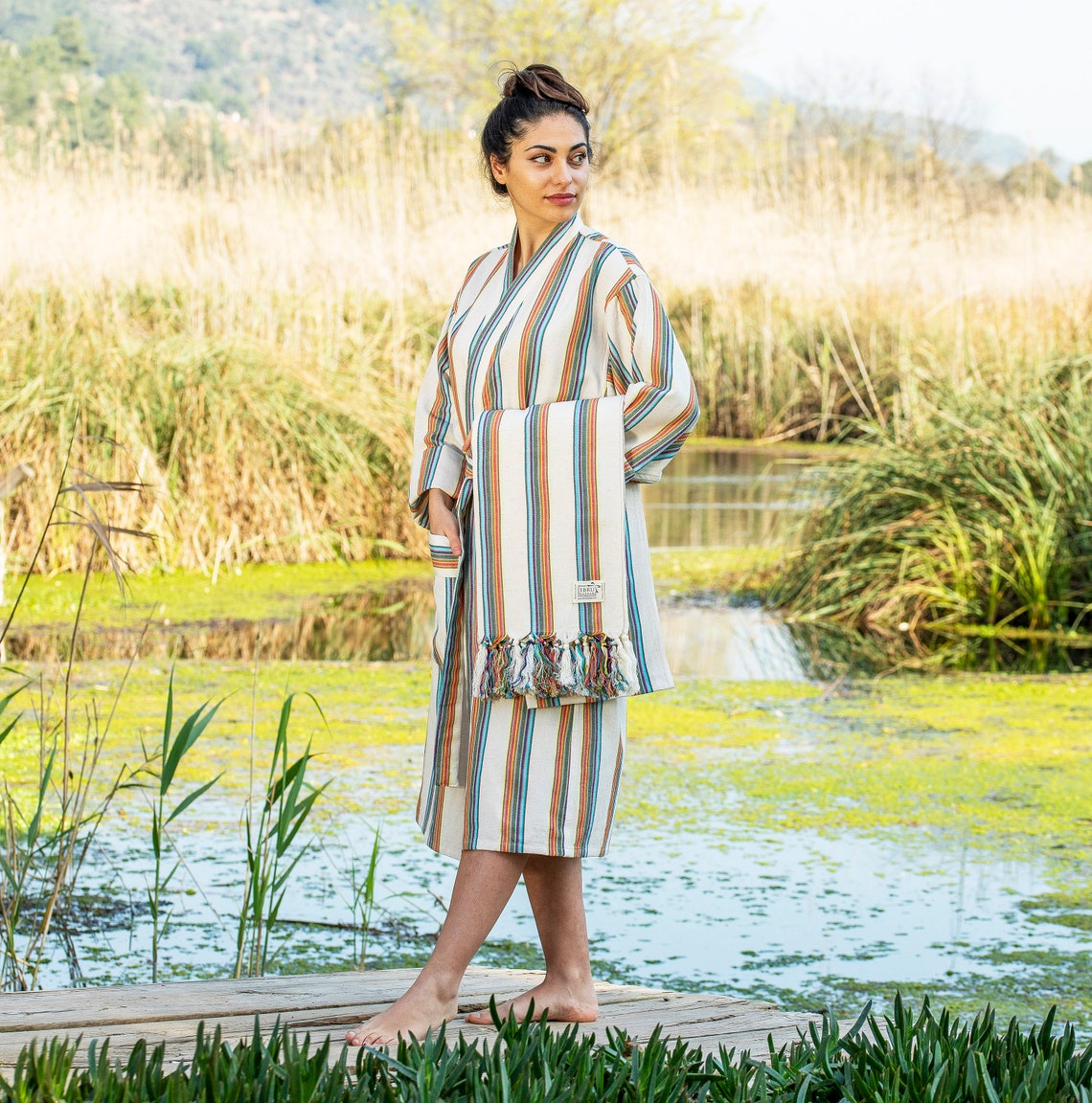 Unique Colors Timeless Robe Guest Robe Hammam Bath Robe - Etsy