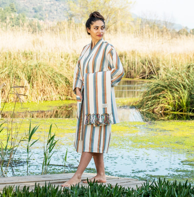 Unique Colors Timeless Robe Guest Robe Hammam Bath Robe | Etsy