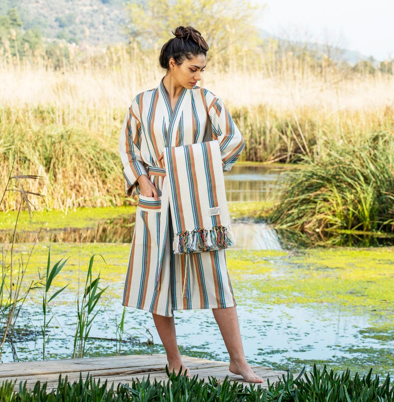 Unique Colors Timeless Robe Guest Robe Hammam Bath Robe | Etsy