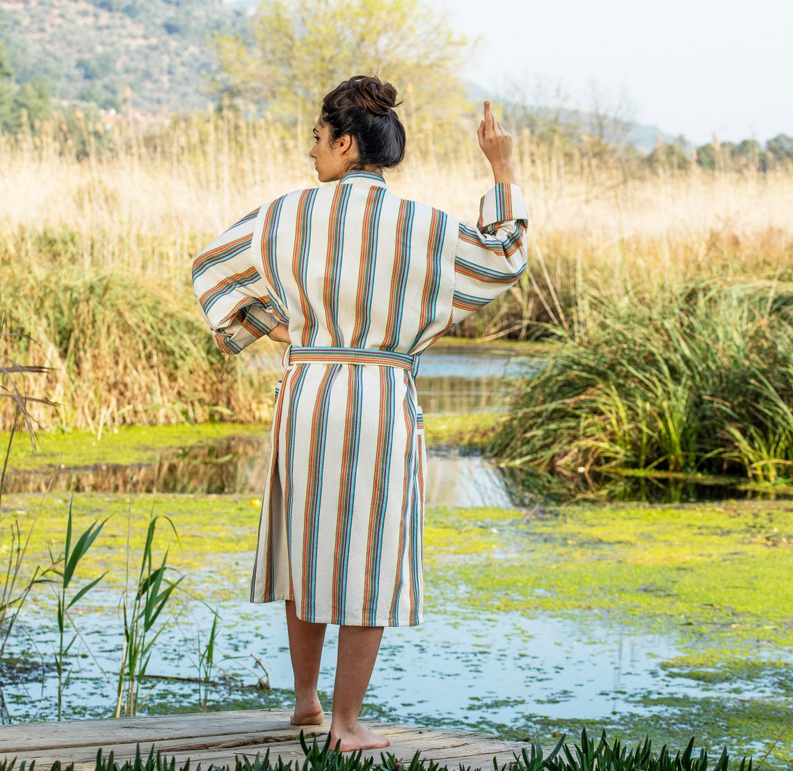 Unique Colors Timeless Robe Guest Robe Hammam Bath Robe | Etsy