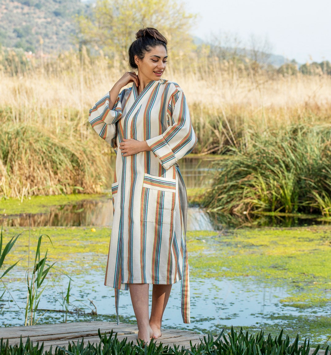 Unique Colors Timeless Robe, Guest Robe, Hammam Bath Robe, Unisex Robe ...