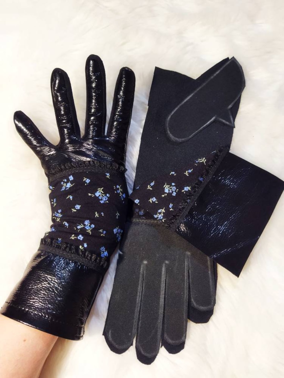 Gants noirs Gants en cuir Gants pour femmes Gants pour - Etsy France