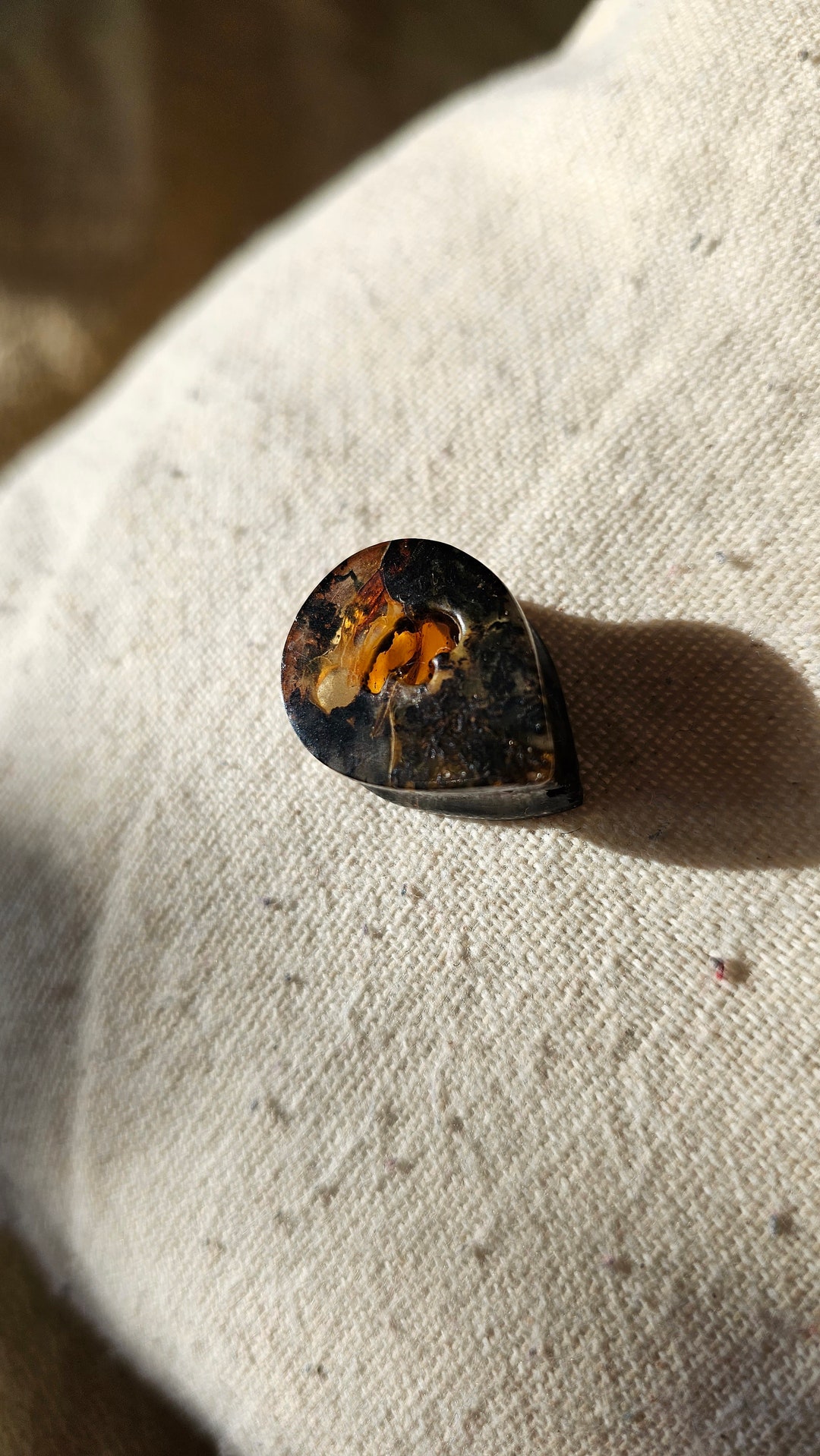 Unique Teardrop Shape Plug With Natural Hole Inside, Baltic Amber ...