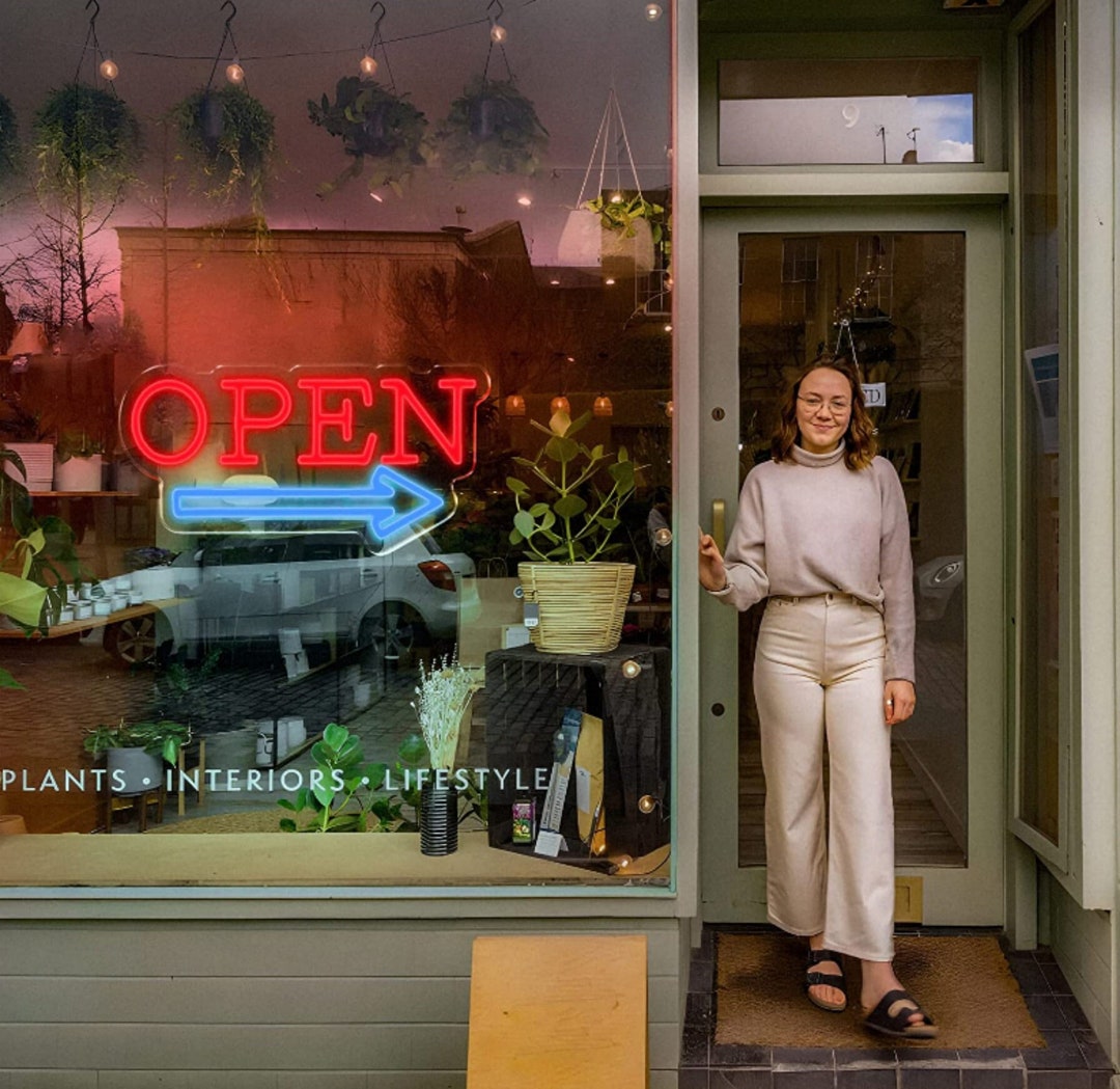 Open Business Sign Cafe Neon Sign Business Door Sign Led Open Sign Open ...