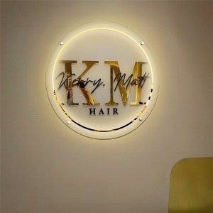 Custom Backlit Sign Light up Business Logo Custom Logo Sign Custom ...