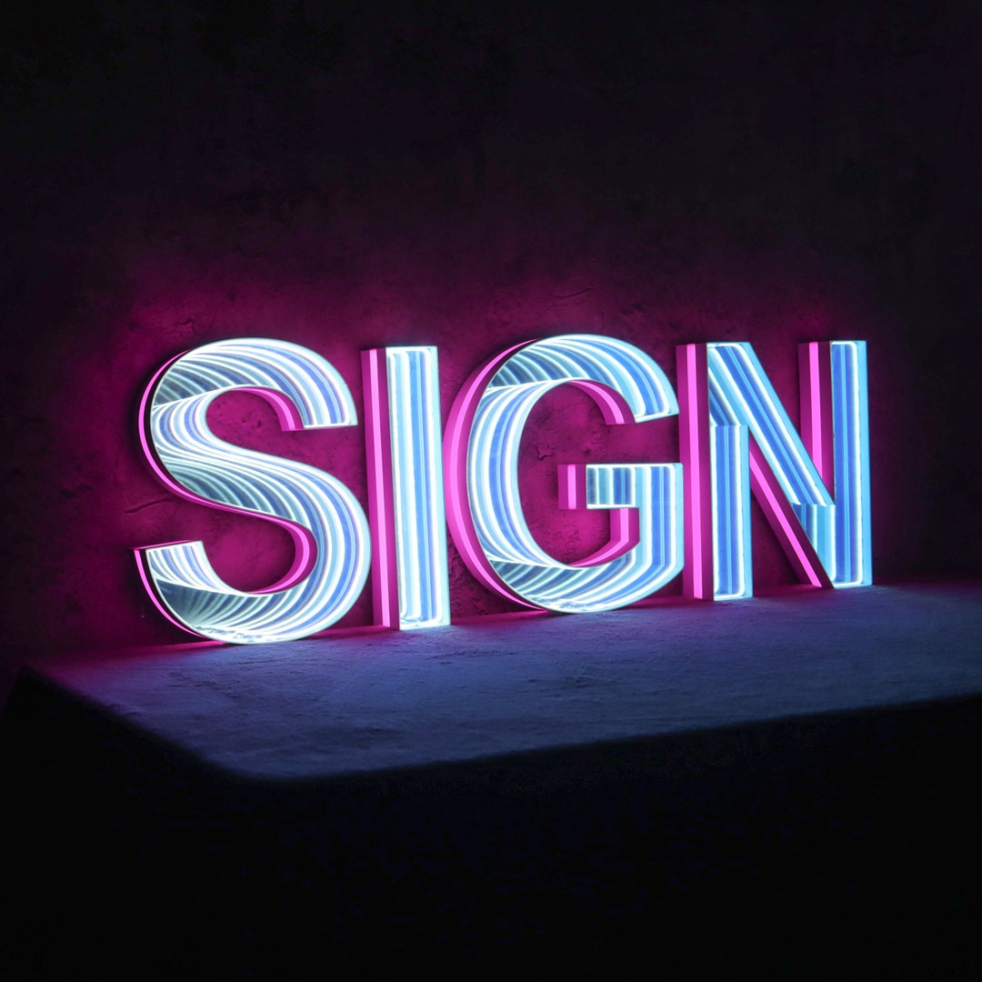 Custom 3D Advertising Display Infinity Mirror Sign,infinity Mirror Led ...