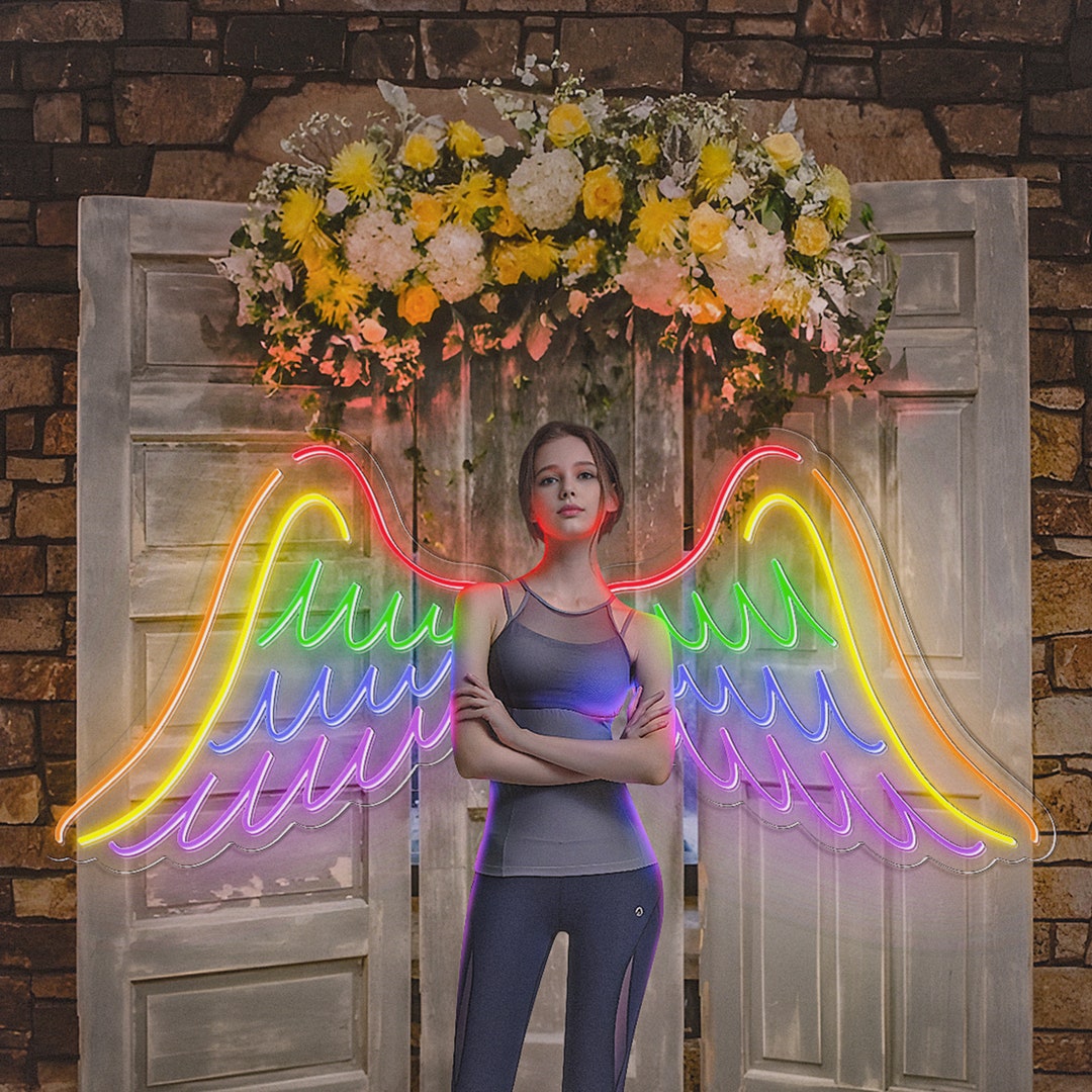 Angel Wings Neon Led Light Angel Wings Decor Business Led - Etsy