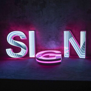 Personalized Custom 3D Business Infinity Mirror Sign - Etsy