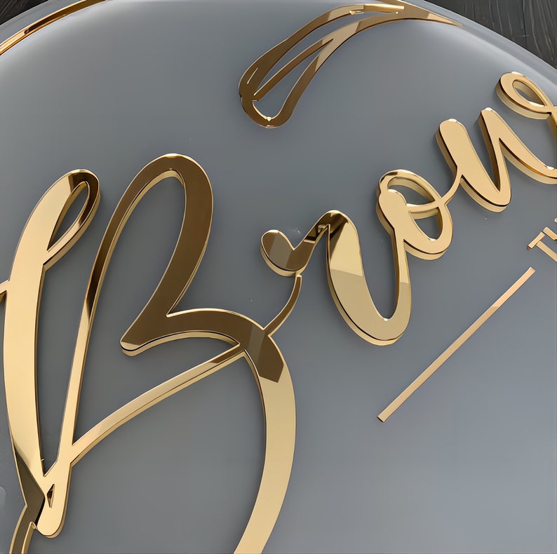 Business Name Sign3d Acrylic Signoutdoor Company Logocustom - Etsy