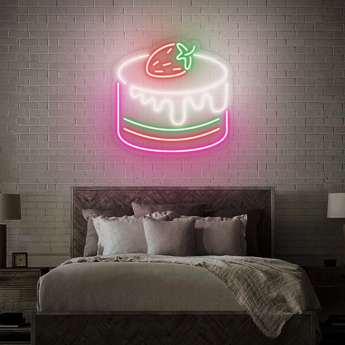 Cake Led Neon Birthday Party Decor Restaurant Neon Sign - Etsy