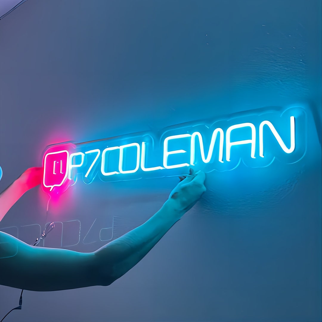 Game Room Neon Personalized Twitch Username Neon Sign Custom Gamer Tag ...