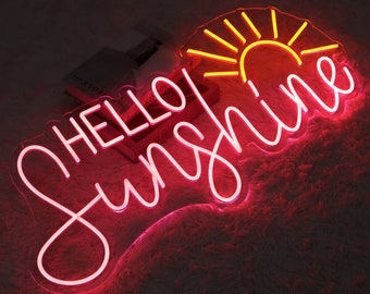 Hello Sunshine Neon Sign - Etsy