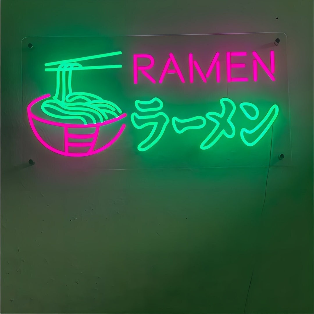 Ramen Neon Sign Anime Neon Sign Japanese Neon Sign Neon - Etsy