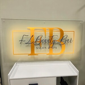 Custom Backlit Sign Light up Business Logo Custom Logo Sign Custom ...