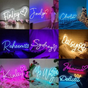 Custom Neon Name Sign,kids Bedroom Neon Sign Light,last Name Neon Sign ...