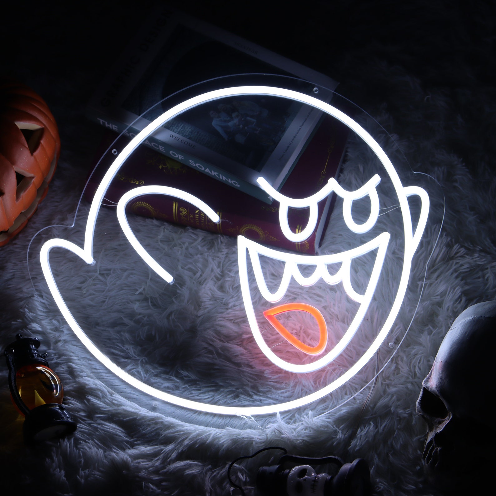 Anime Boo Neon Sign Neon Light Sign Bedroom Game Room Wall - Etsy