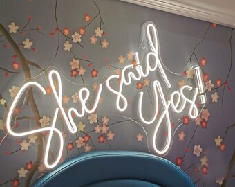 She Said Yes Neon Light - Etsy