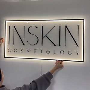 Custom Backlit Sign Light up Business Logo Custom Logo Sign Custom ...