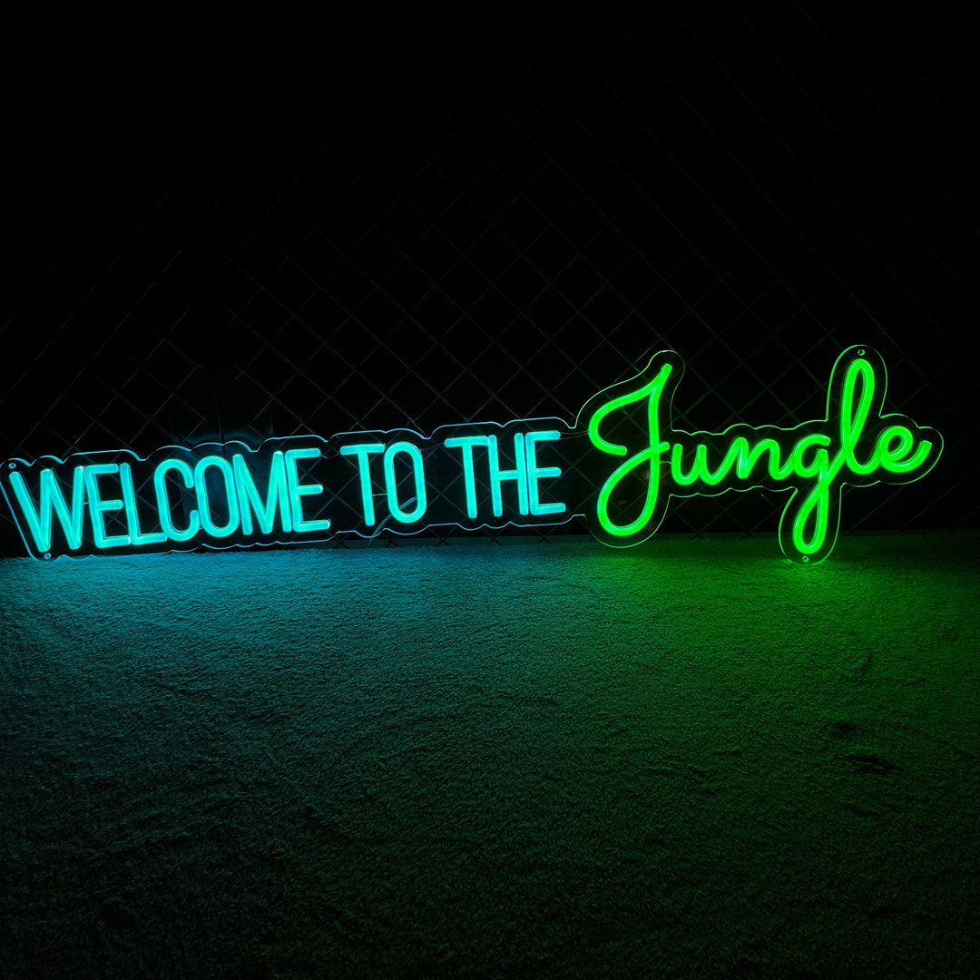 Welcome to the Jungle Neon Sign Wall Decor,bedroom Home Office Wall ...