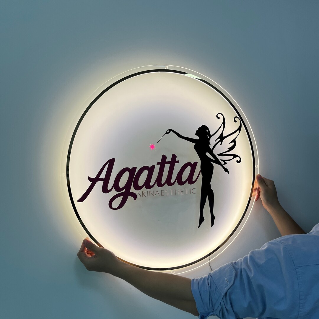 Business Name Sign3d Acrylic Signoutdoor Company Logocustom - Etsy