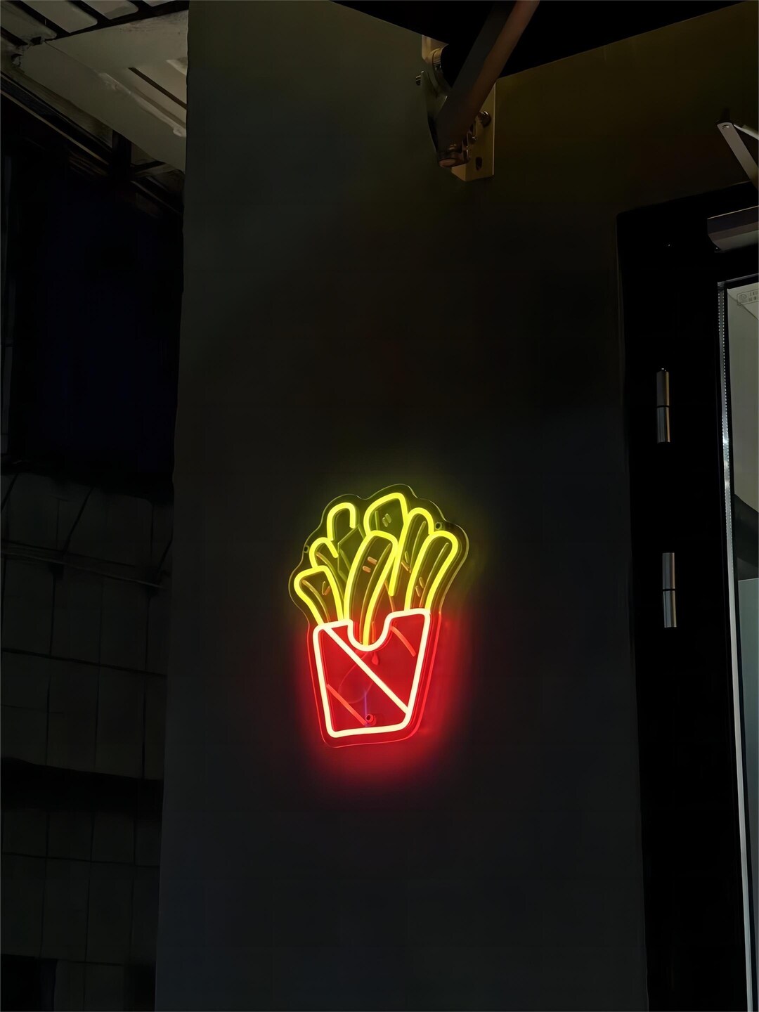 Fries Neon Signrestaurant Signvintage Neon Signled Neon - Etsy