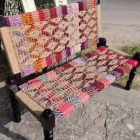 Handwoven Indian Charpai: Cotton Rope Carved Wood 72x28 USA DUTY FREE ...