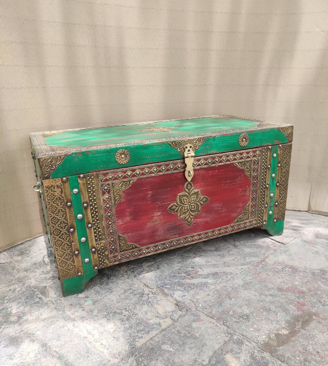 Vintage Box With Metal Work and Distressed Finished/ Wooden | Etsy