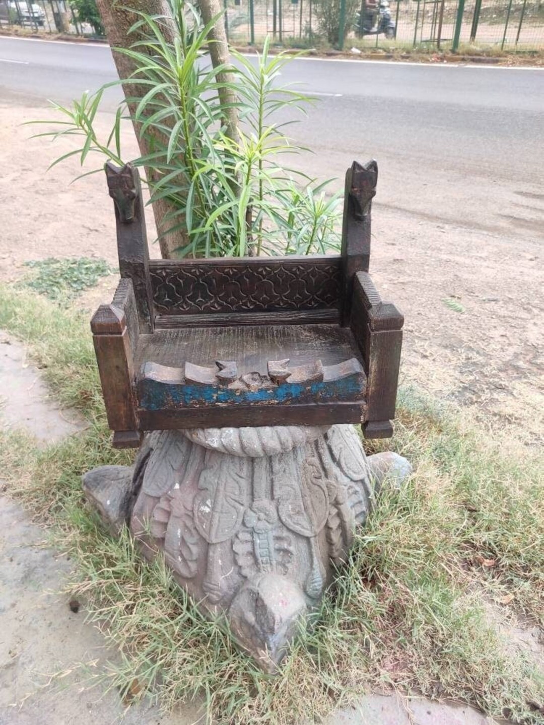 Vintage Carved Wooden Mandir/wooden Temple Stand /wood Wall - Etsy