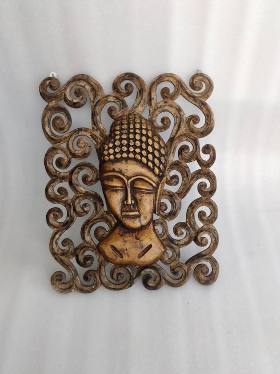 Vintage Wooden /mdf Jali Frame With Buddha Figure/wall | Etsy