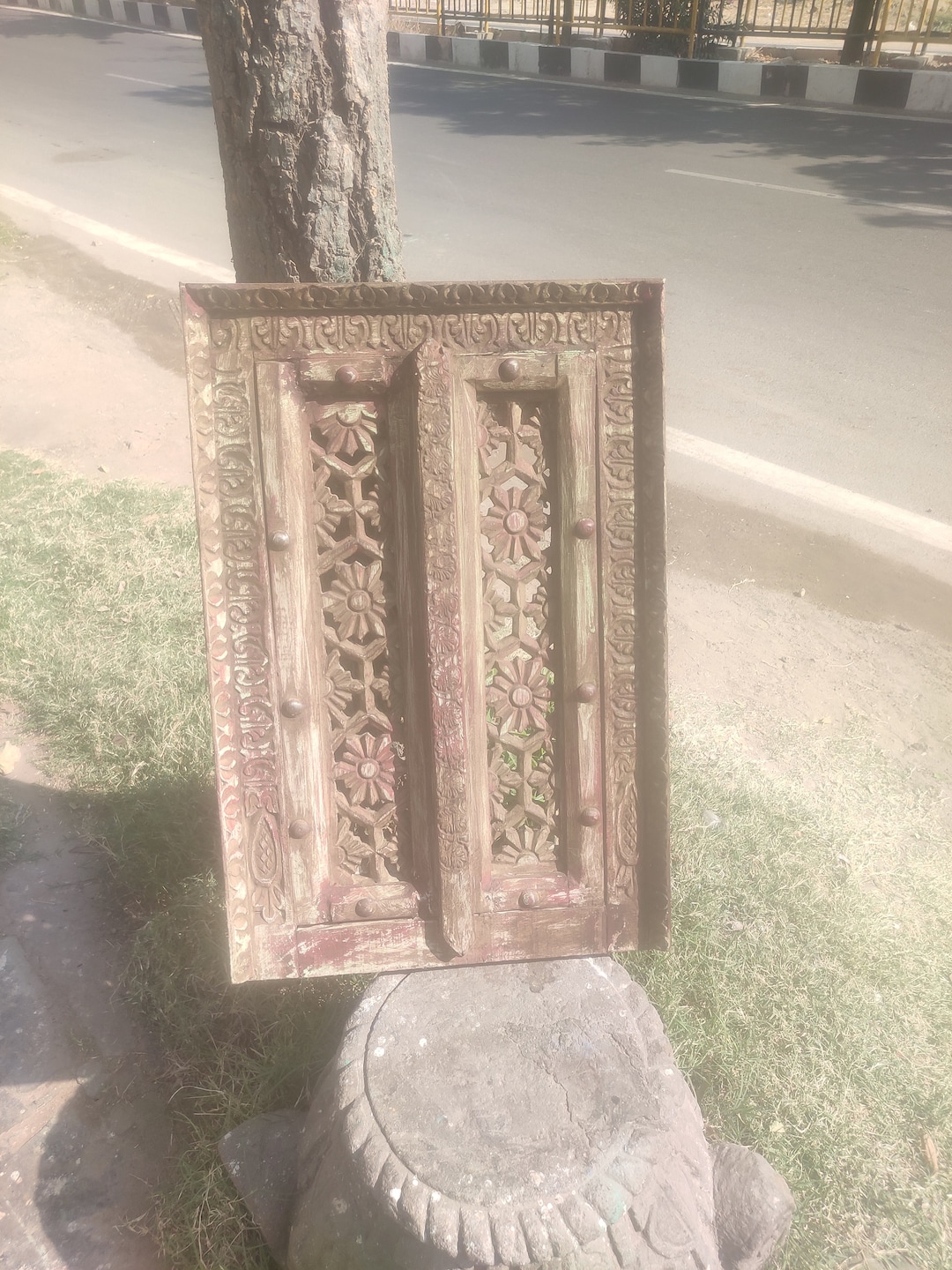 Vintage Wooden Window With Carving and Jali Work/distressed Window ...