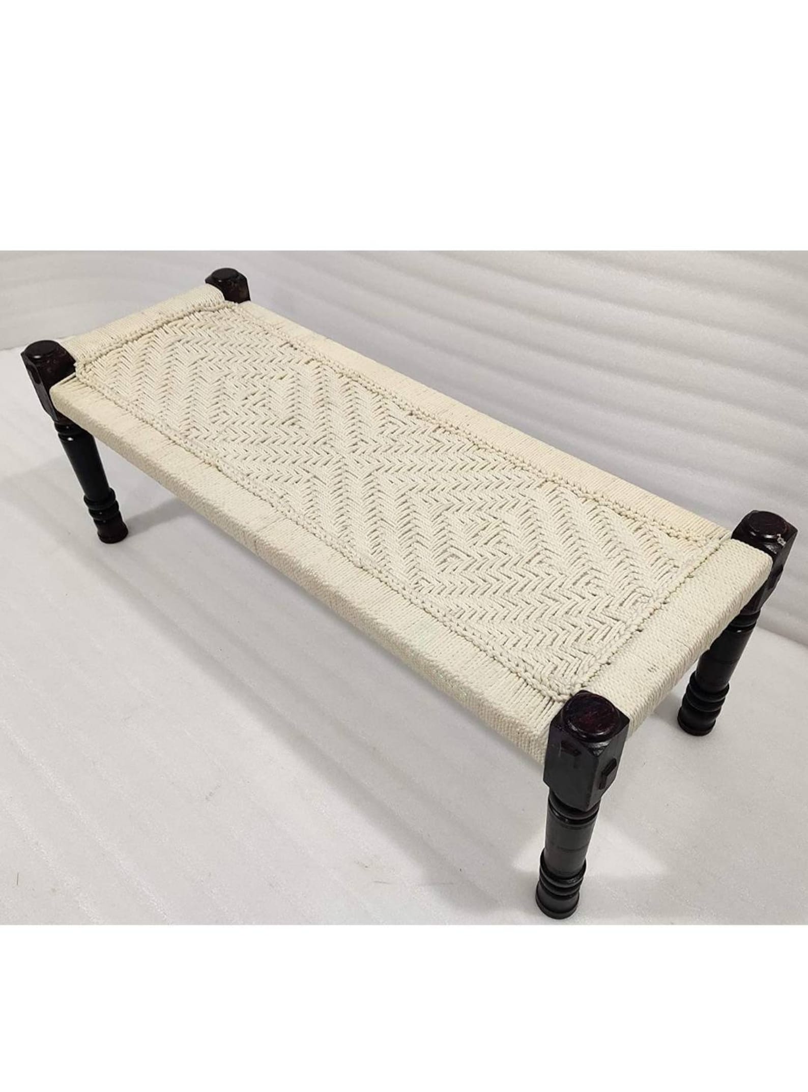 Handmade wooden woven rope charpai / day bed /cotton rope | Etsy