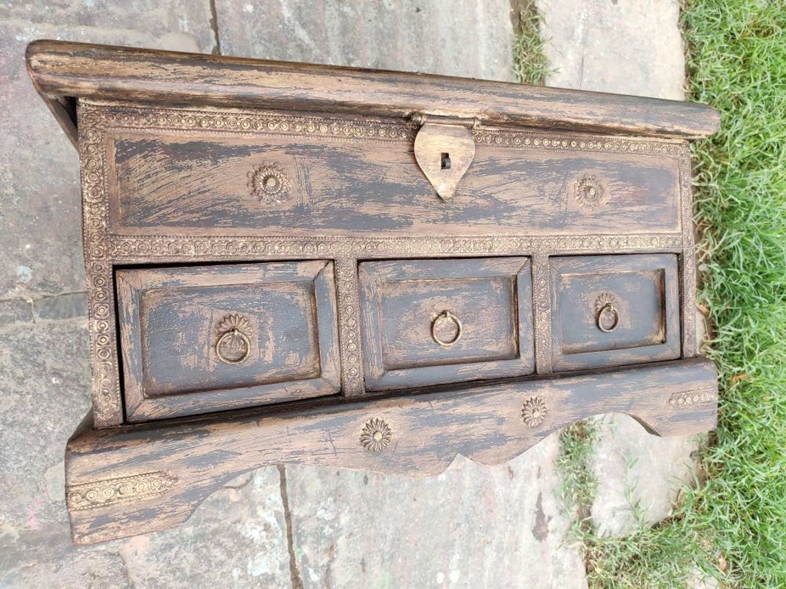 Vintage Wooden Storage Box/wooden Home Decor Chest Box /wood - Etsy