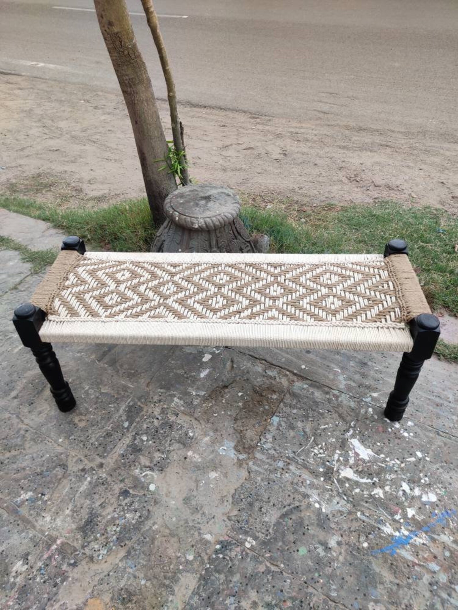 Handmade Wooden Woven Rope Charpai / Day Bed /cotton Rope - Etsy