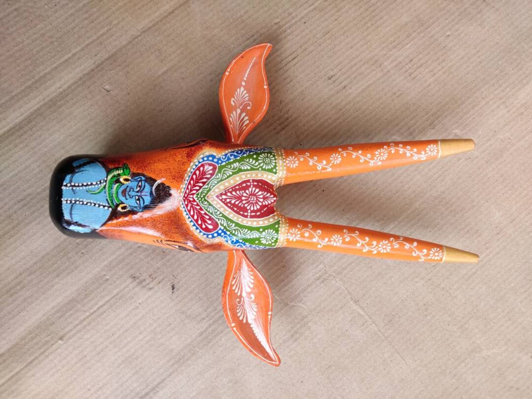 Wooden Painted Cow Head/wood Carved Cow Head/wall Decor Article ...