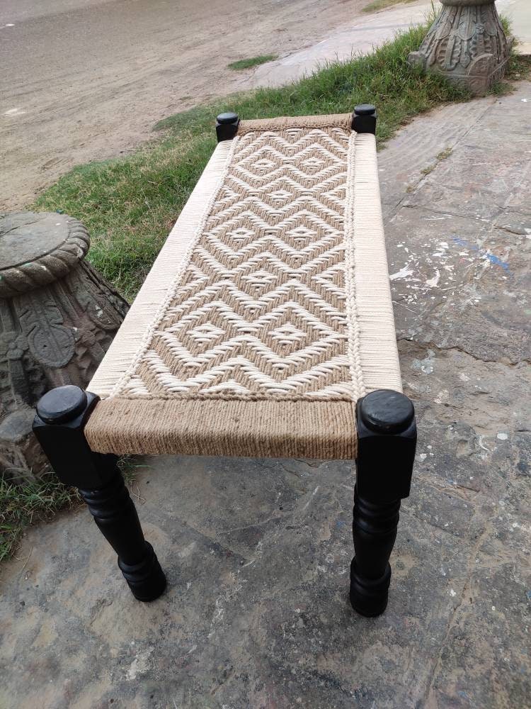 Handmade Wooden Woven Rope Charpai / Day Bed /cotton Rope - Etsy UK