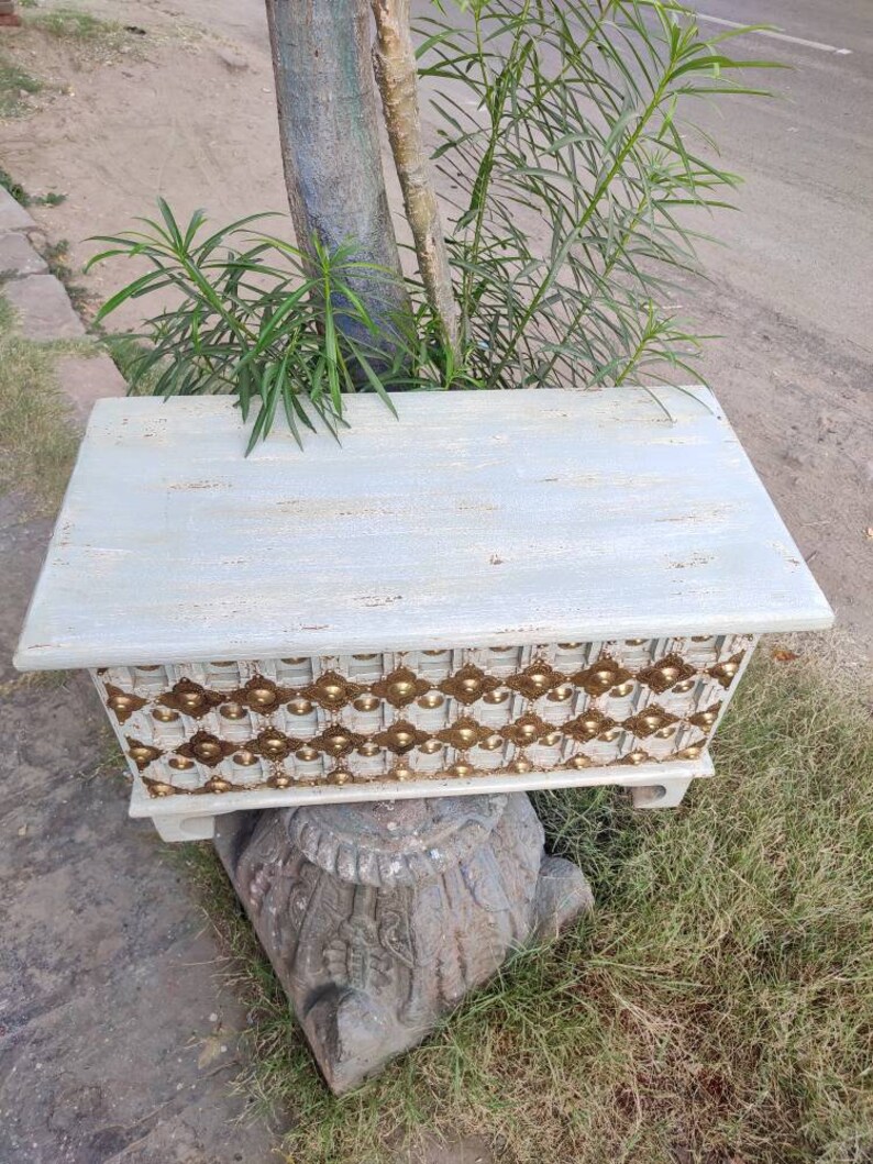 Vintage Style Box With Metal Work and Distressed Finished/ | Etsy