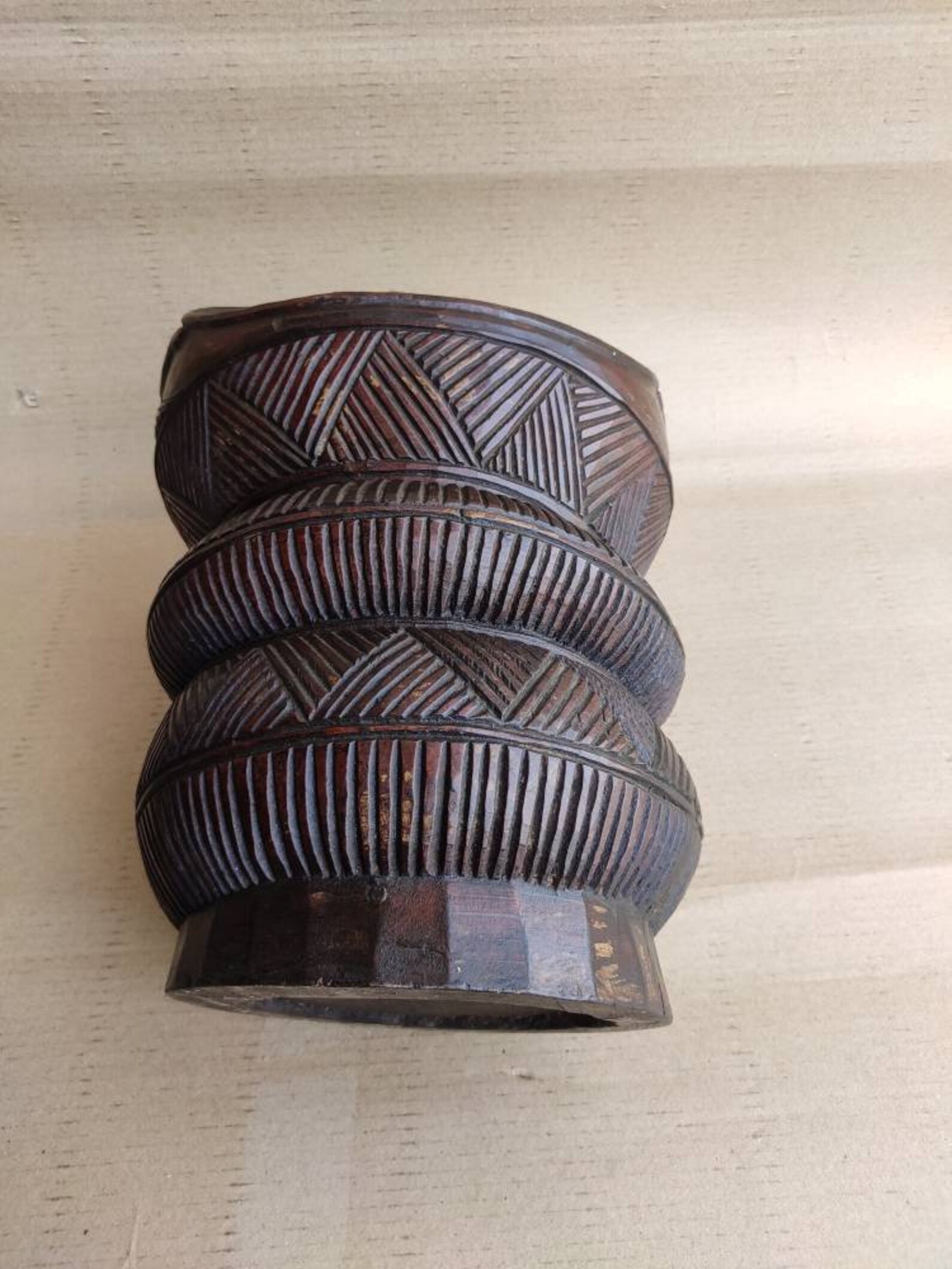 Tribal single wood carved Kamandal hindu ascetics or yogis | Etsy