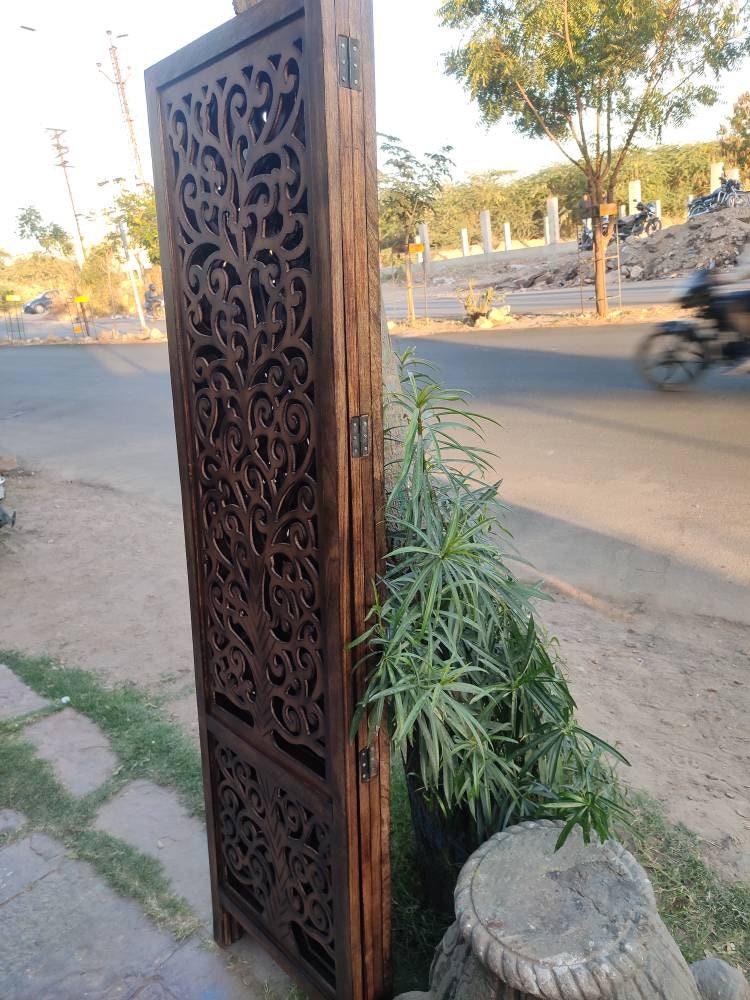 Carved Wood Room Divider - Antique Ethnic Jali Partition - Etsy