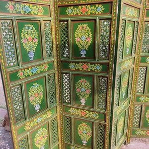Ethnic Vintage Style Carved & Painted Partition/handpainted Partition ...