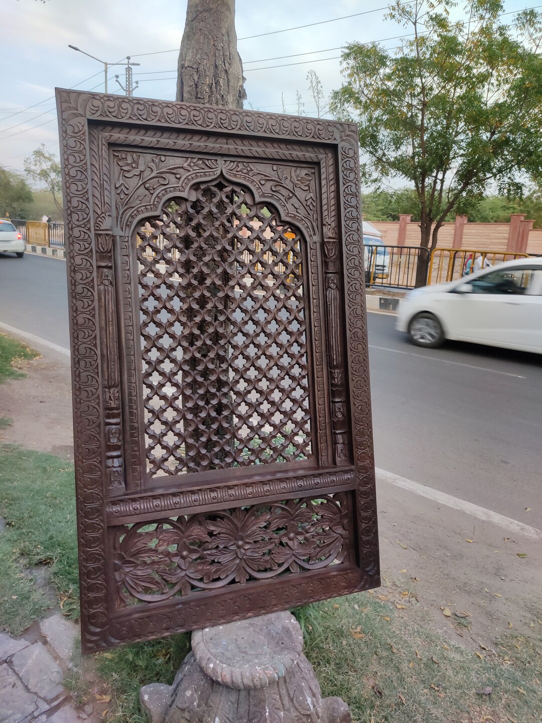 Carved Wooden Wall Panel/wall Decor Panel/indian Carved Wall Panel/jali ...