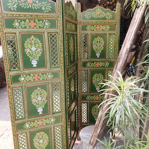 Ethnic Vintage Style Carved & Painted Partition/handpainted Partition ...