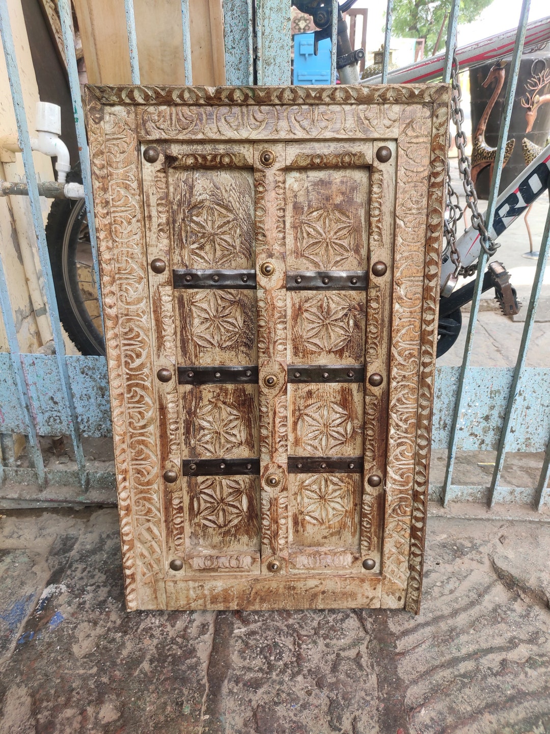 Vintage Wooden Window With Carving/distressed Window/ethnic Window ...