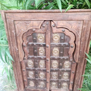 Antique Vintage Style Handcarved Wood & Brass Work Window/handmade ...