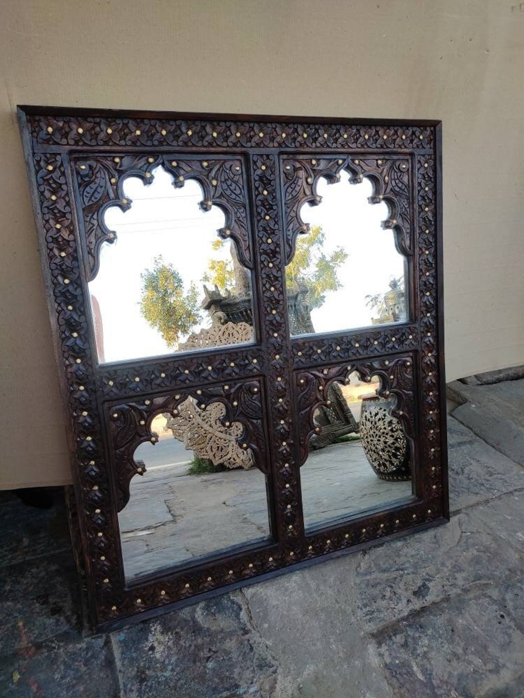 Vintage Style Carved Four Mirror Frame Jharokha/mirror Frame/photo ...