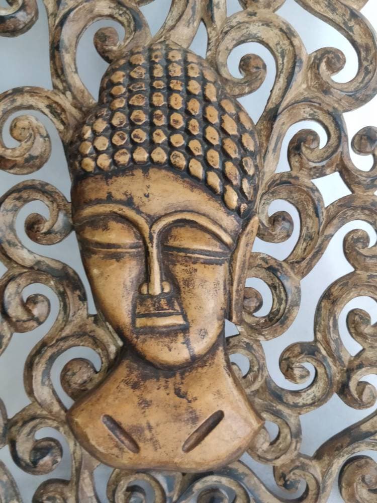 Visual Arts Frames vintage wooden /mdf jali frame with buddha figure ...