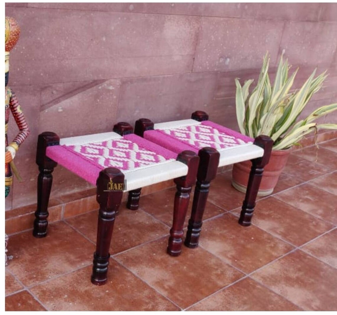 Wooden Handmade Woven Rope Charpai Set of 3 Pieces/ Day Bed | Etsy