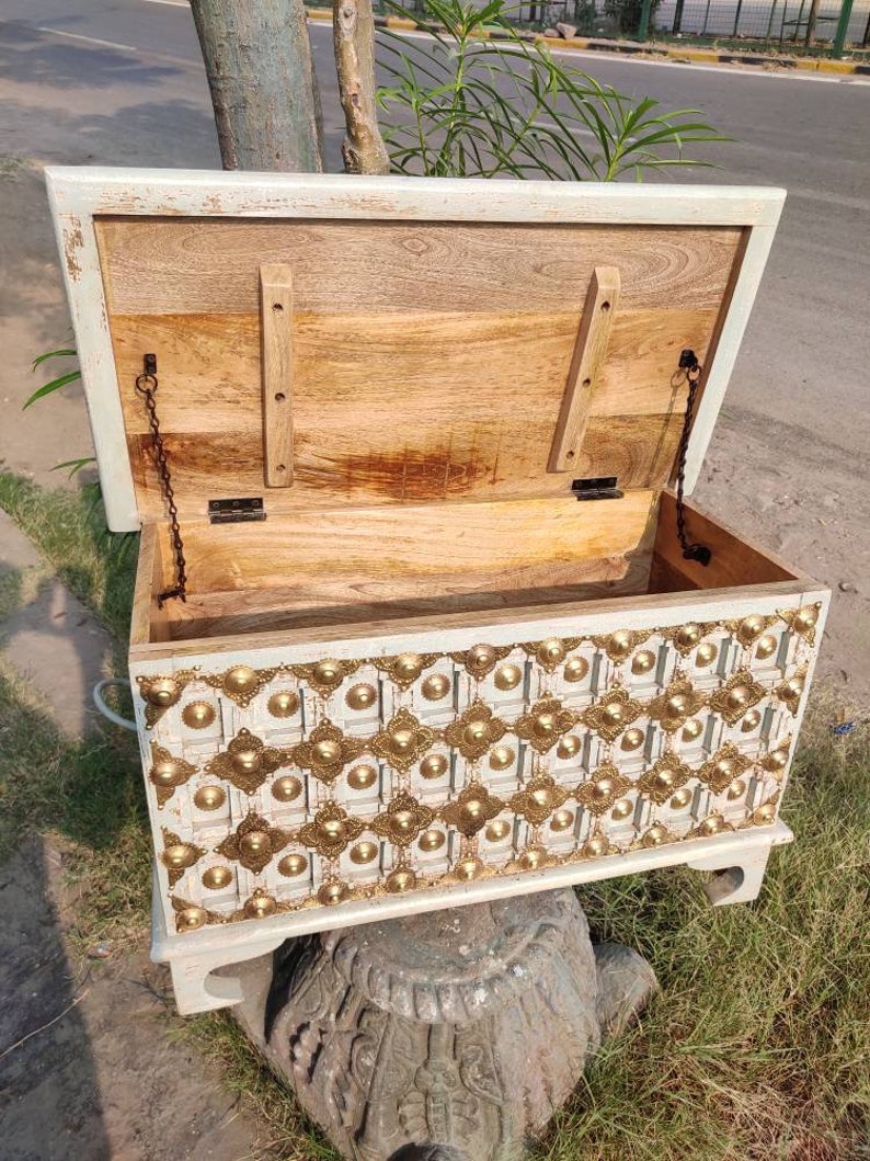 Vintage Style Box With Metal Work and Distressed Finished/ | Etsy