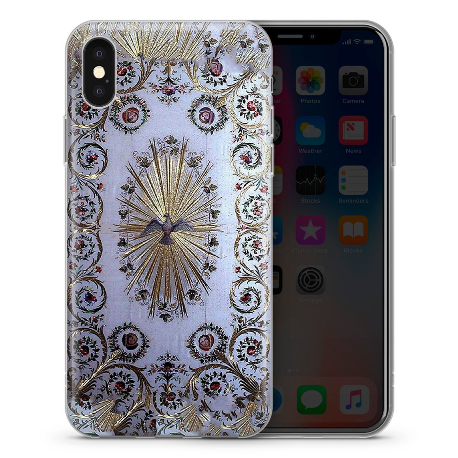 Sacred Heart , Beige Milagros Ex Voto Phone Case Cover Compatible for ...