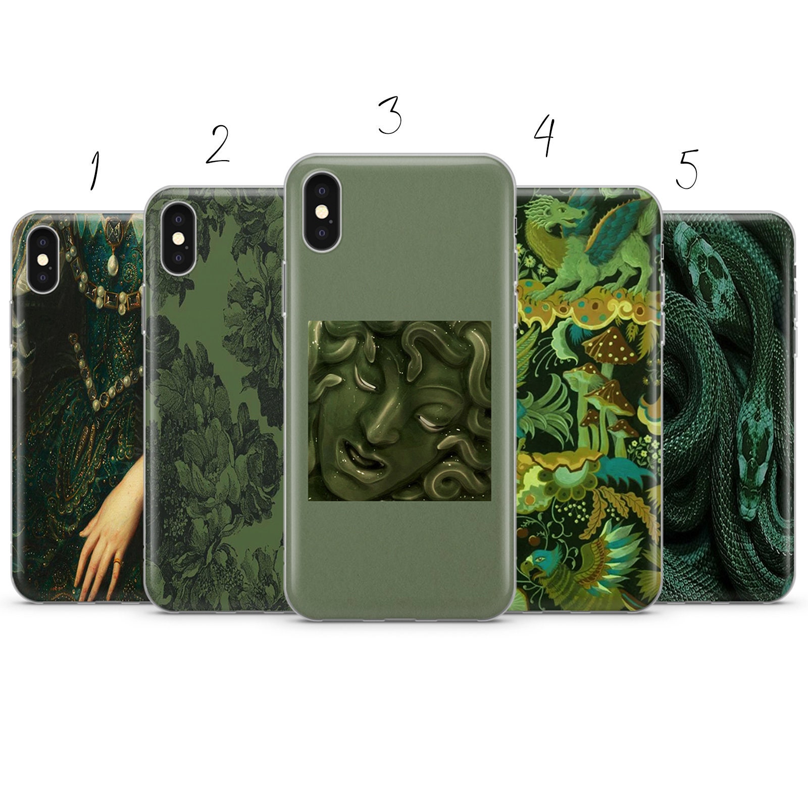 Olive Green Aesthetic Phone Case Cover for Iphone Galaxy | Etsy